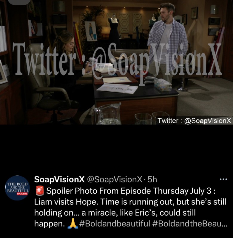 Hope and Liam spoiler pic - The Bold and the Beautiful SPOILERS